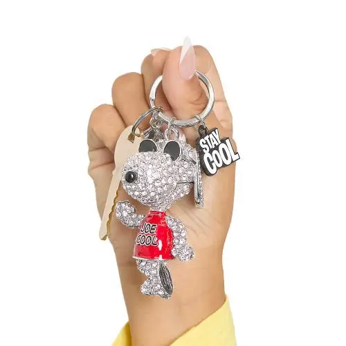PEANUTS Snoopy 'joe Cool' Crystal Keychain With Stay Cool Tag