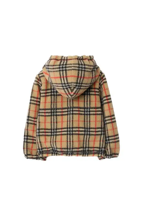 Burberry Reversible Check Fleece Hooded Jacket