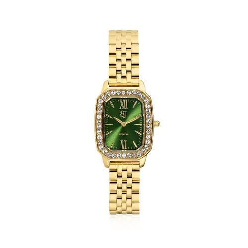 SIF JAKOBS JEWELLERY Luciana Watch - Gold/green Dial