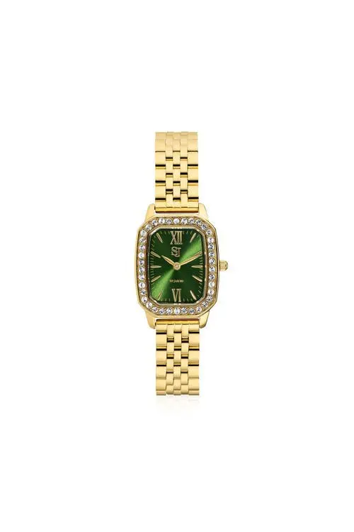 SIF JAKOBS JEWELLERY Luciana Watch - Gold/green Dial