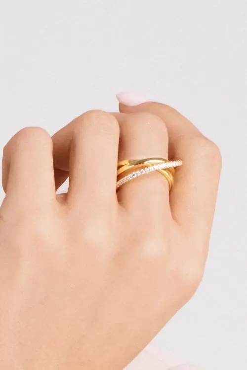 SIF JAKOBS JEWELLERY Spirale Ring - 18k Gold Plated