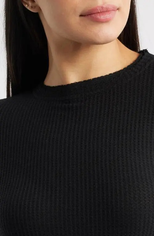 NIKKI LUND Lund Embroidered Rib Thermal Top