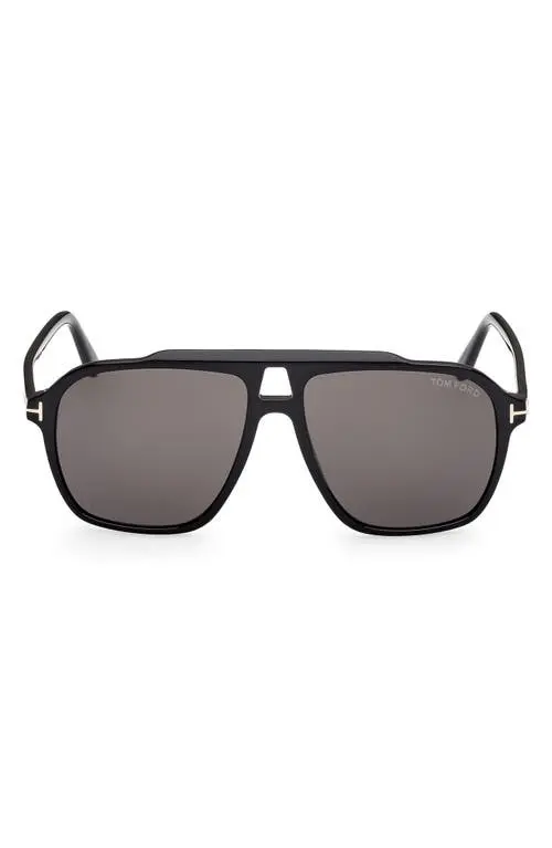 TOM FORD Navigator Sunglasses - Black/eco/smoke Lenses