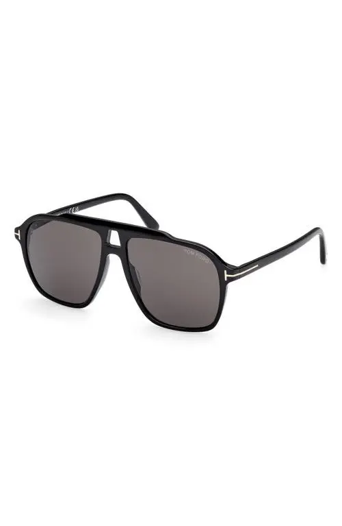 TOM FORD Navigator Sunglasses - Black/eco/smoke Lenses