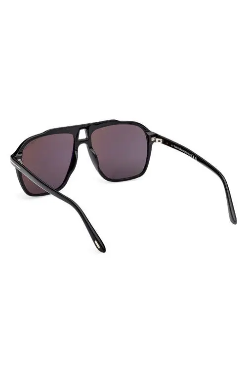 TOM FORD Navigator Sunglasses - Black/eco/smoke Lenses