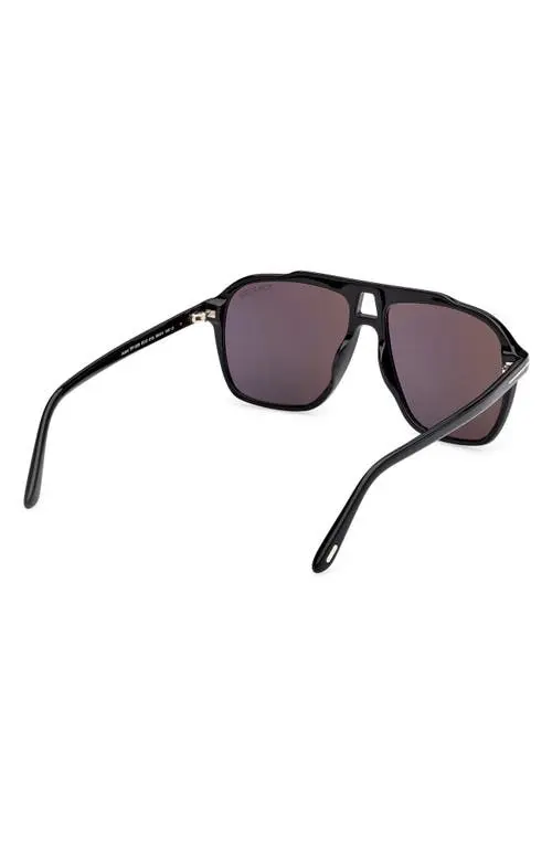 TOM FORD Navigator Sunglasses - Black/eco/smoke Lenses