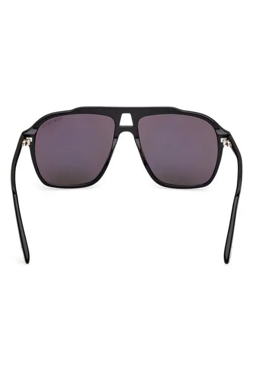 TOM FORD Navigator Sunglasses - Black/eco/smoke Lenses