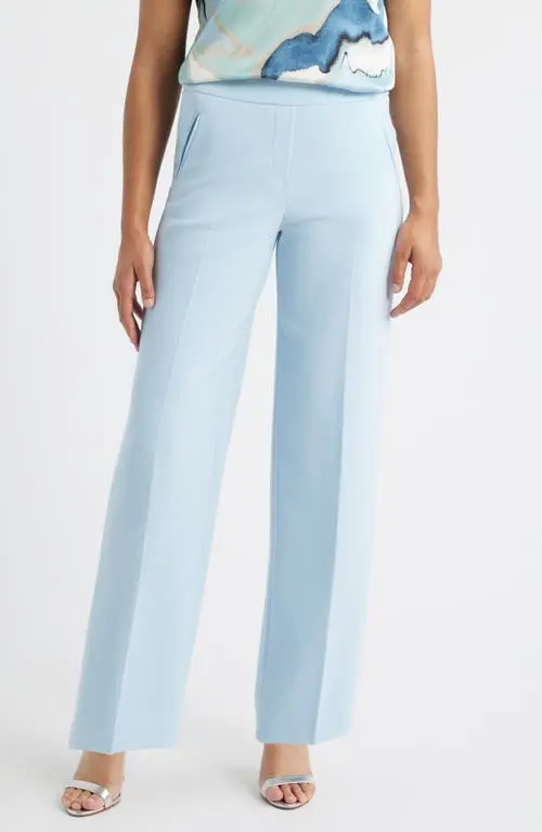 Anne Klein High-waisted Wide-leg Pull-on Pants - Opal Blue