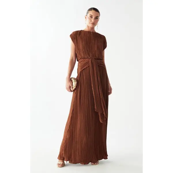 SAVEL Zarina Maxi Dress By - Rust