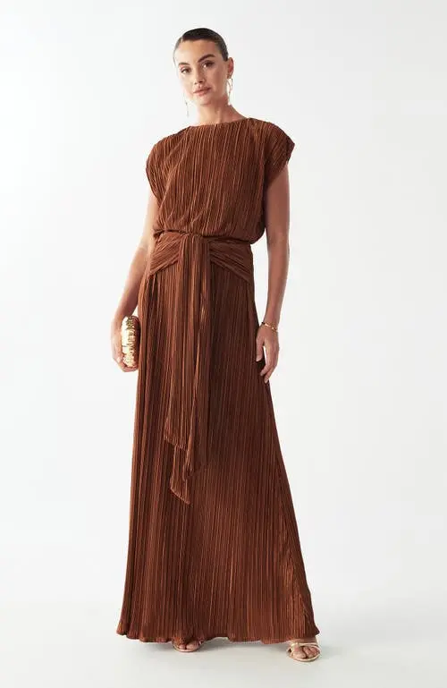 SAVEL Zarina Maxi Dress By - Rust