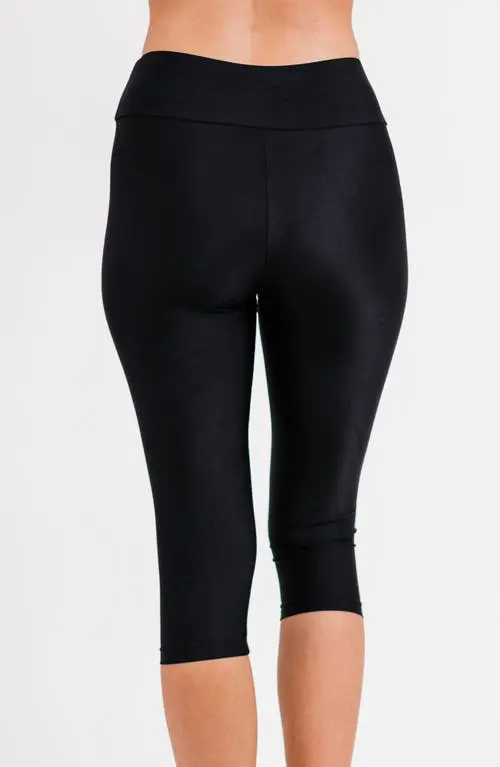 CALYPSA Capri Swim Leggings - Black