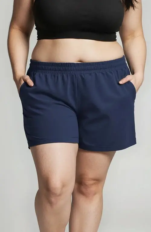 CALYPSA Classic Fit Swim Shorts With Panty - Navy