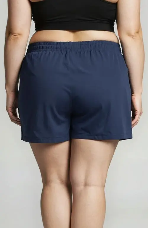 CALYPSA Classic Fit Swim Shorts With Panty - Navy