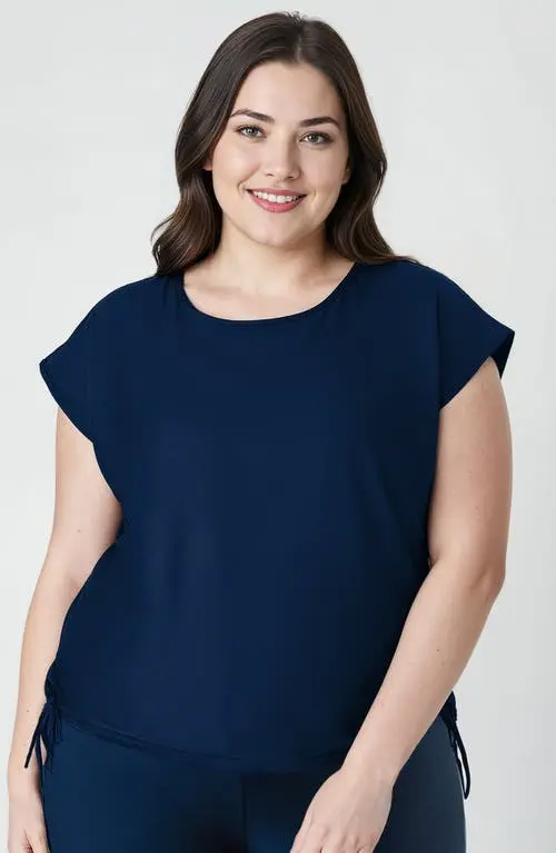 CALYPSA Loose Fit Swim Top - Navy