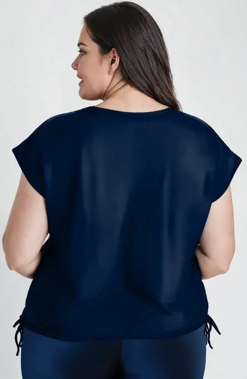 CALYPSA Loose Fit Swim Top - Navy