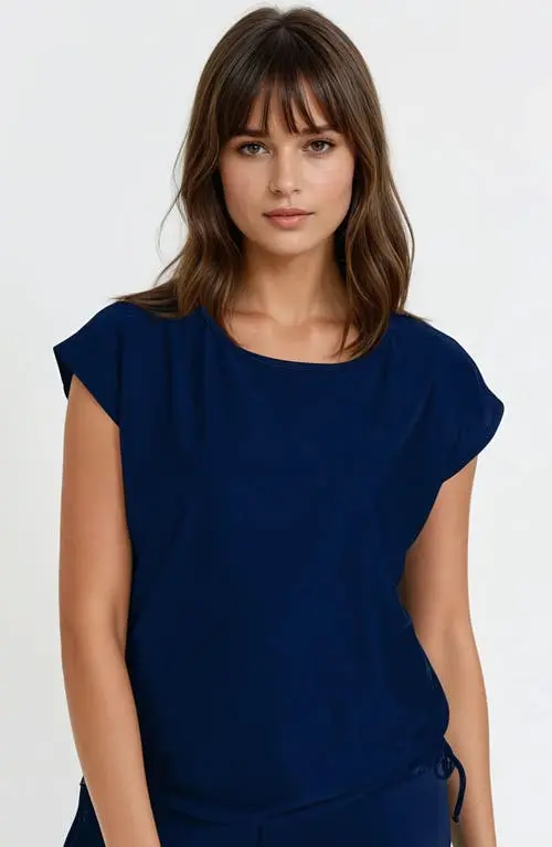 CALYPSA Loose Fit Swim Top - Navy