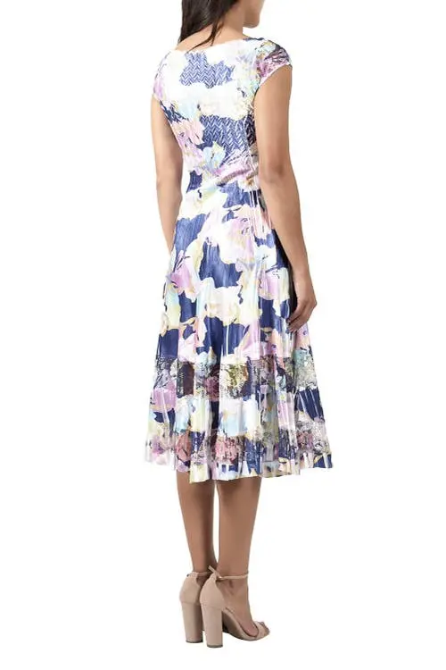 Komarov Cap Sleeve Charmeuse Dress
