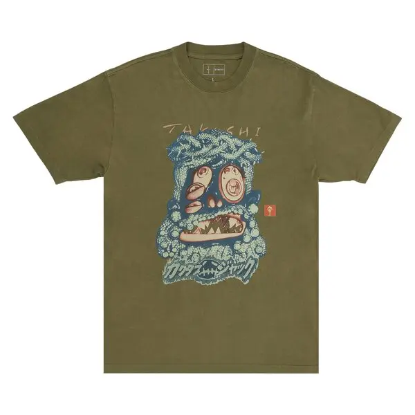 CACTUS JACK BY TRAVIS SCOTT Cactus Jack X Takashi Murakami Melted Utopia Dream Zodiac Tee - Green