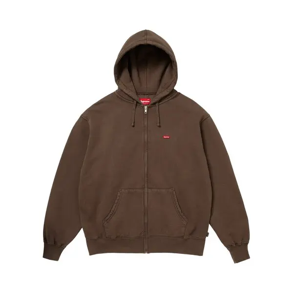 Supreme Hooded Zip-up Sweatshirt - Brown