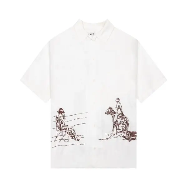 ONE OF THESE DAYS Remember Me Camp Shirt - Cream