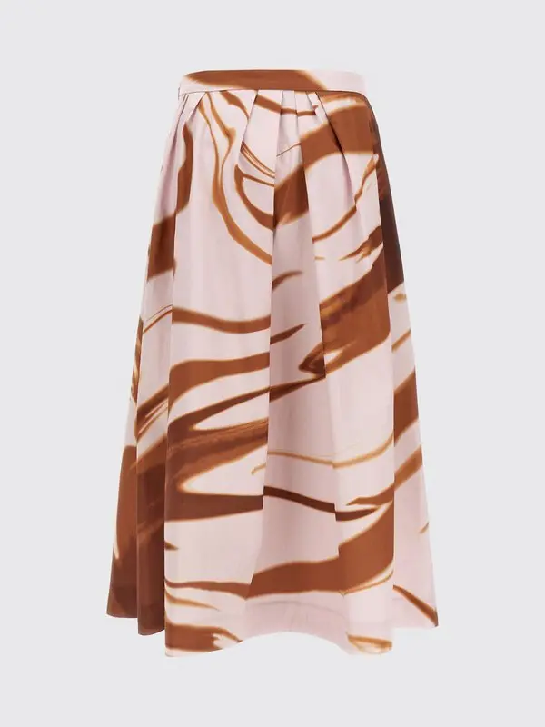 Dries Van Noten Pleated Printed Midi Skirt - Multicolor