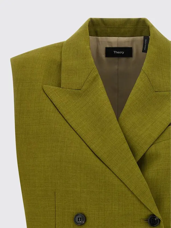 Theory Double Breasted Waistcoat - Green