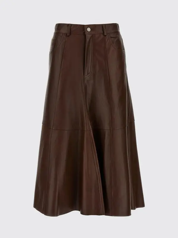 HAIKURE Leather A-line Skirt
