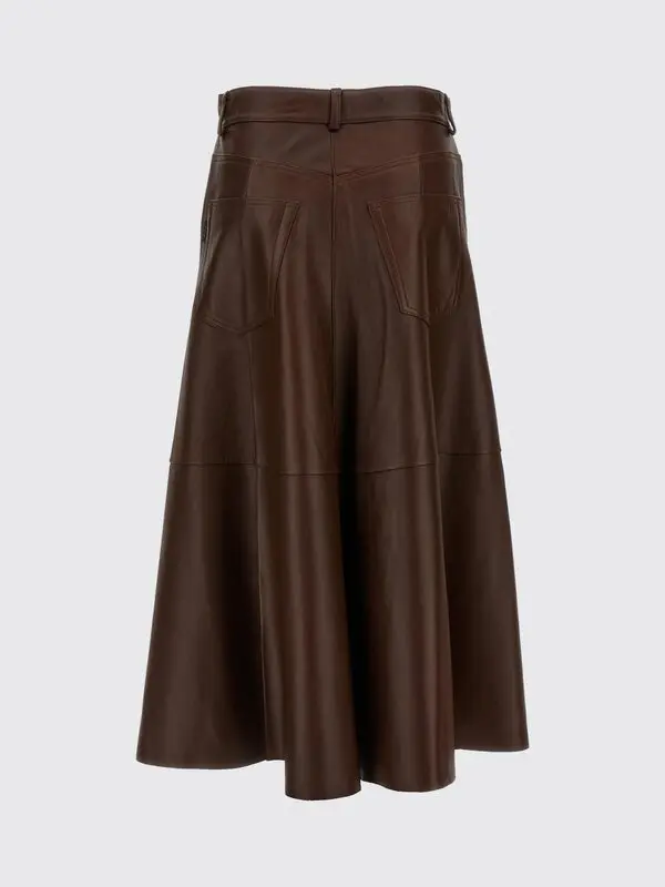 HAIKURE Leather A-line Skirt