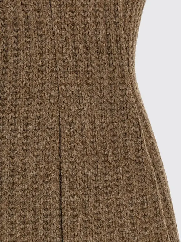 Giuseppe Di Morabito Knit Dress With Floral Embellishment - Brown