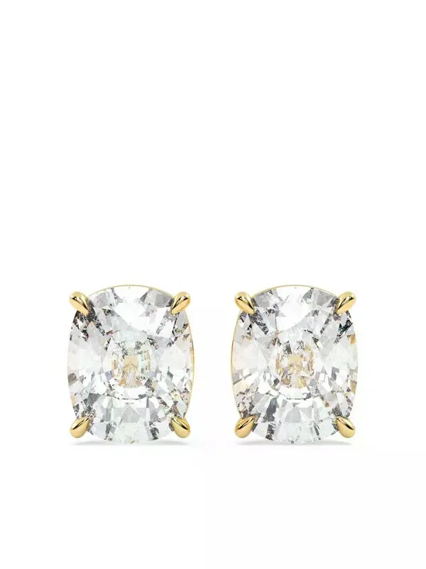 TILLA 14kt Cushion Earrings - White