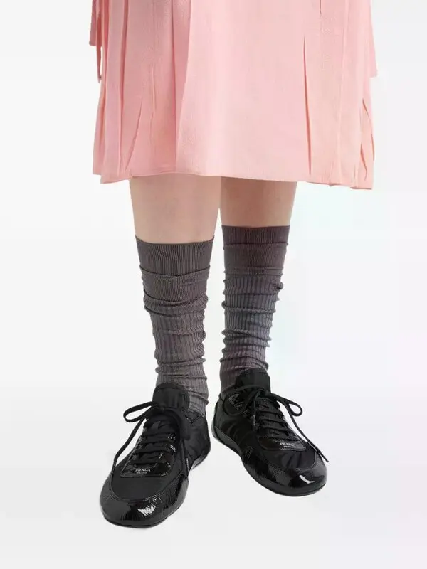 Prada Collapse Re-nylon Sneakers - Black