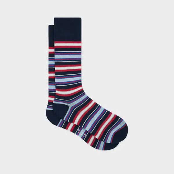 Paul Smith Striped Socks - Blue