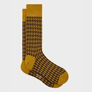 Paul Smith Houndstooth Crew Socks - Brown