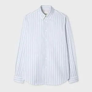 Paul Smith Classic-fit Stripe Cotton Button-down Shirt - Blue