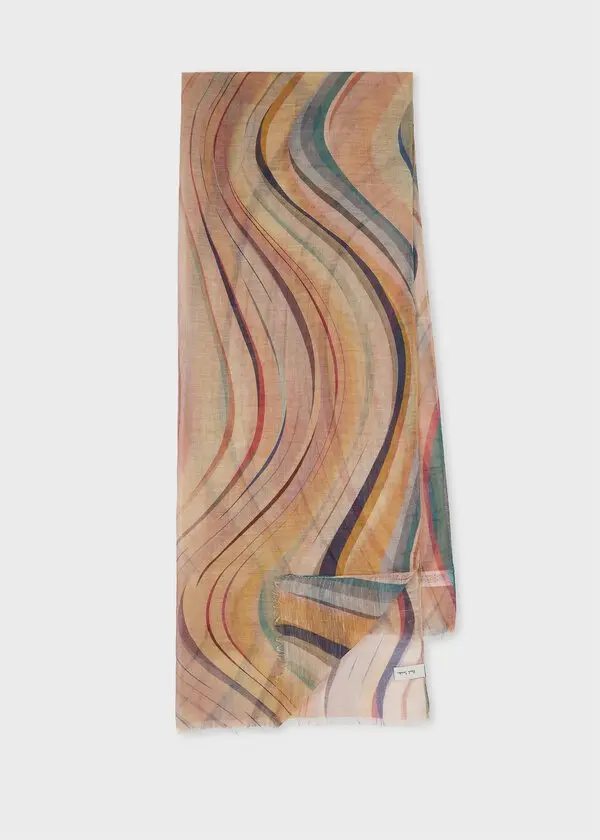 Paul Smith Linen-blend 'swirl' Scarf