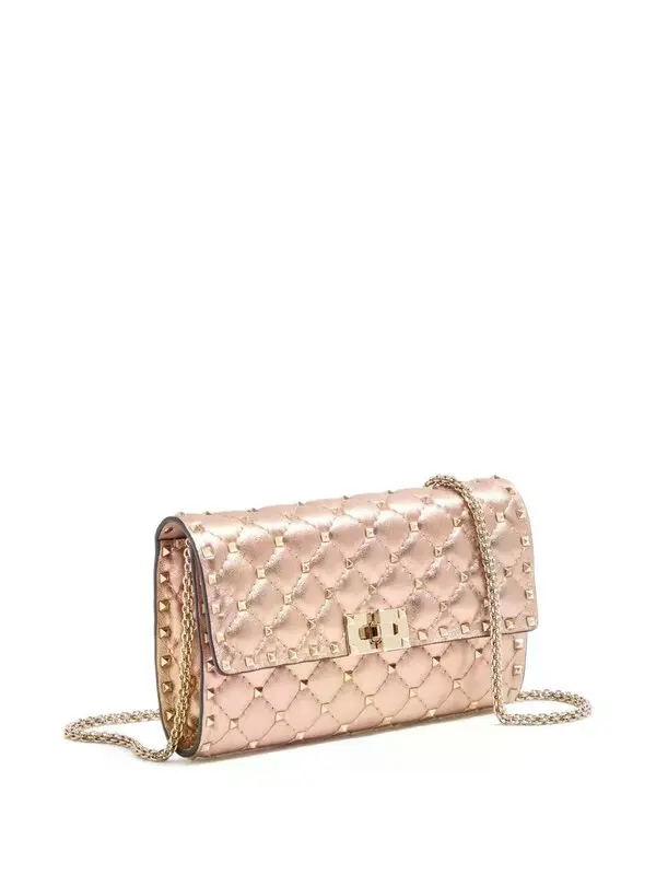 Valentino Garavani Rockstud Spike Quilted Clutch - Pink