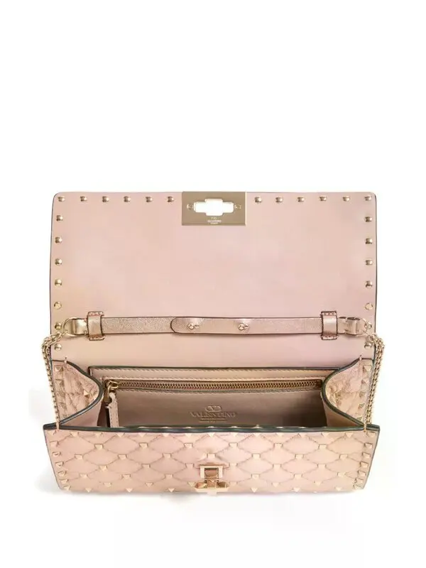 Valentino Garavani Rockstud Spike Quilted Clutch - Pink