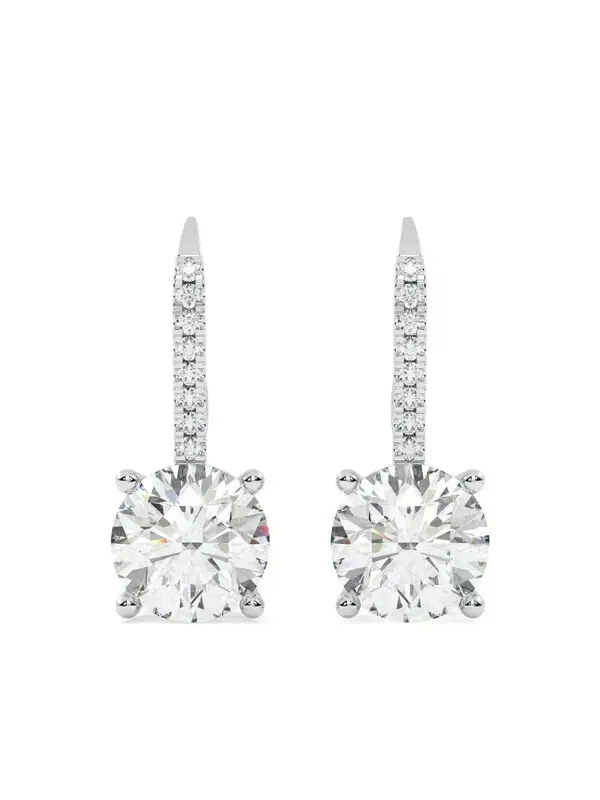 TILLA 14k White Gold Dangle Earrings - Silver