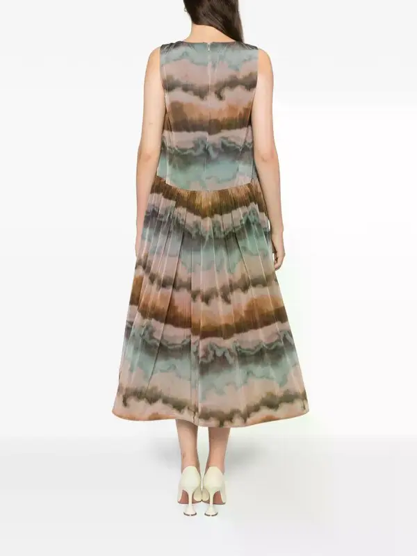 Amsale Printed Taffeta High-low Dress
