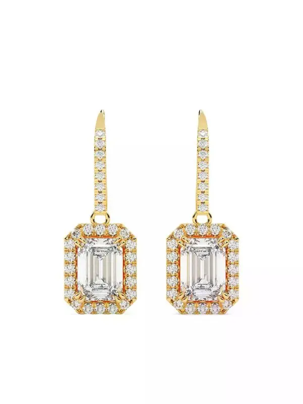 TILLA 14kt Yellow Diamond Dangle Earrings - Gold