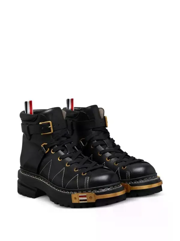 Thom Browne Buckle Calf Leather Boots