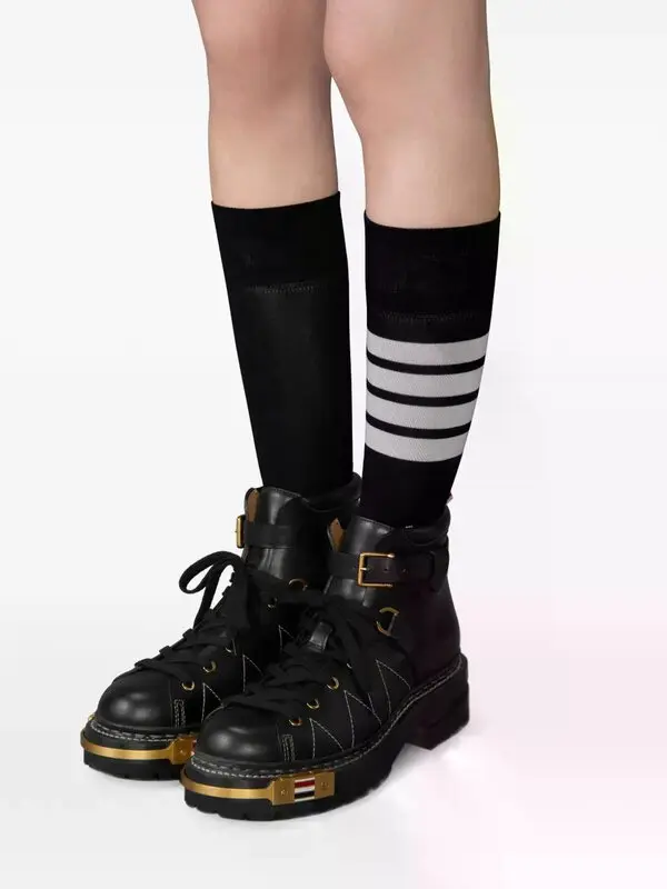 Thom Browne Buckle Calf Leather Boots