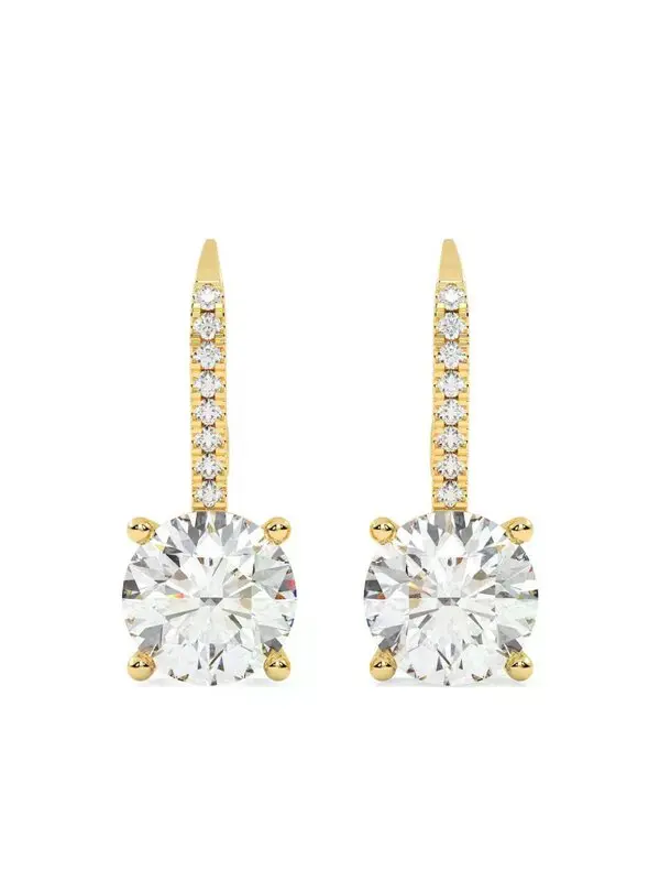 TILLA 14k Yellow Diamond Dangle Earrings - Gold