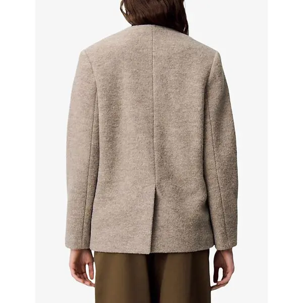 Claudie Pierlot Buttoned V-neck Wool Jacket