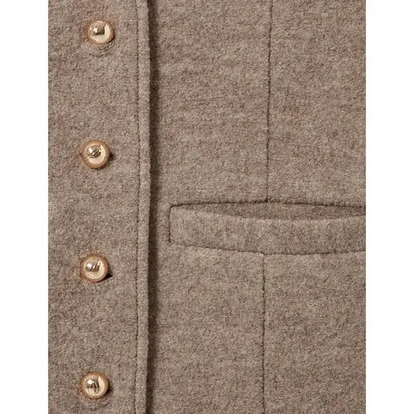 Claudie Pierlot Buttoned V-neck Wool Jacket