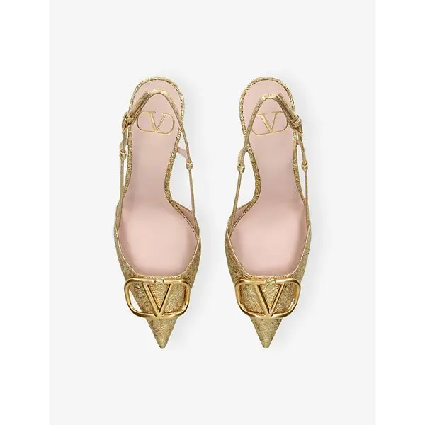 Valentino Garavani Vlogo 80 Slingback Jacquard Heels
