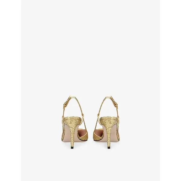 Valentino Garavani Vlogo 80 Slingback Jacquard Heels