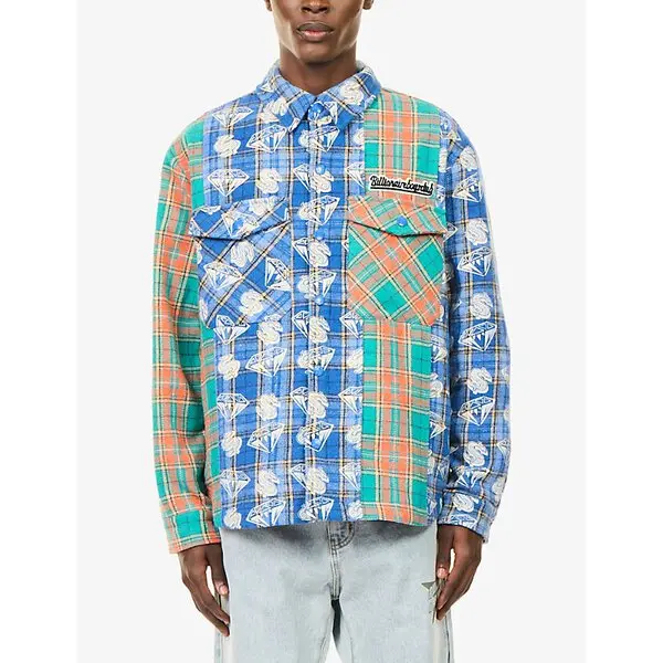 BILLIONAIRE BOYS CLUB Diamond Checker Flannel Shirt