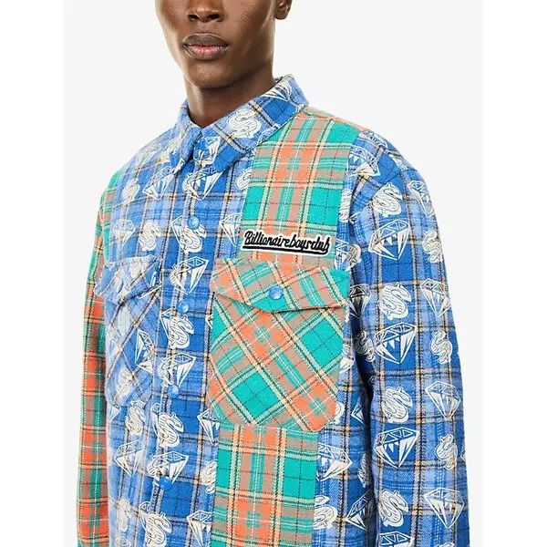 BILLIONAIRE BOYS CLUB Diamond Checker Flannel Shirt