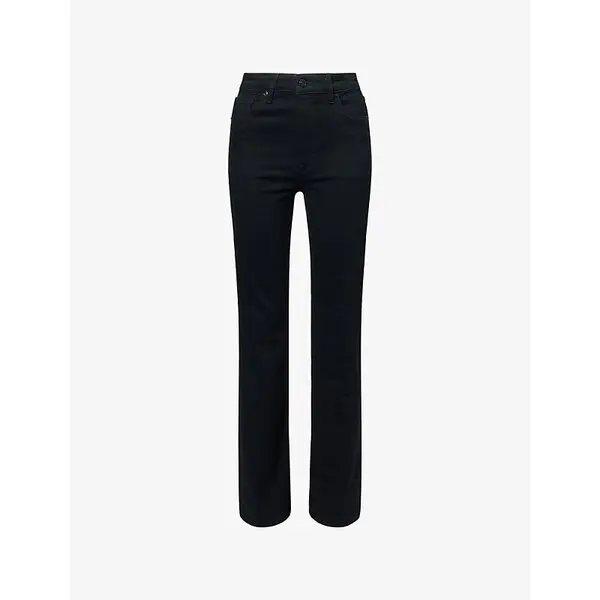 FRAME The Reboot Flared Stretch-denim Jeans - Black
